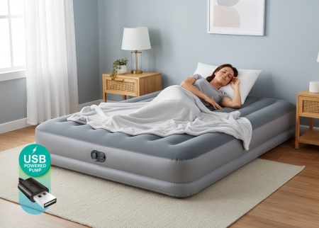 Intex queen dura-beam prestige airbed with usb pump 152x203x30cm ( 64114 )