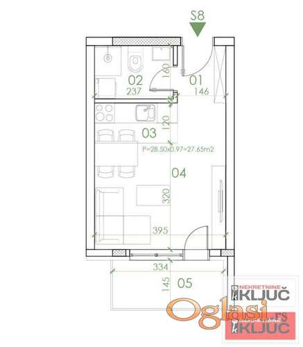 TELEP, 28m2, Garsonjera sa pdv, Izgradnja
