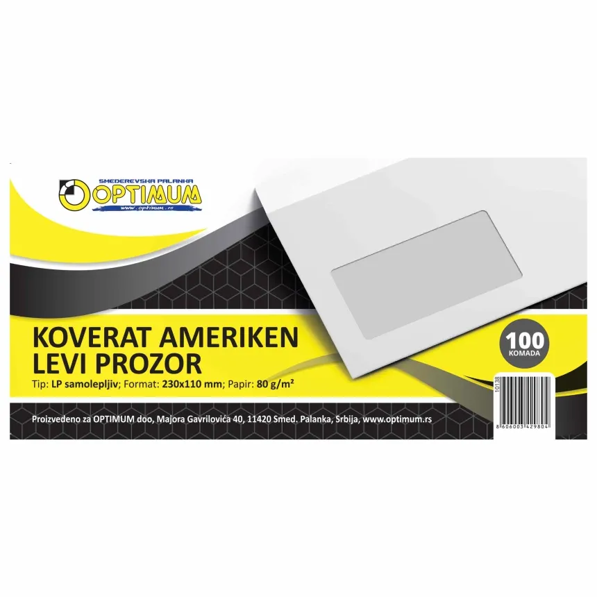 KOVERAT AMERIKEN LEVI PROZOR LP 1/100 SAMOLEPIV *SR