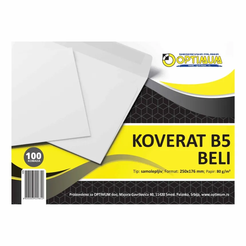 KOVERAT B5 BELI 1/100 SLEEP SAMOLEPIV *SR