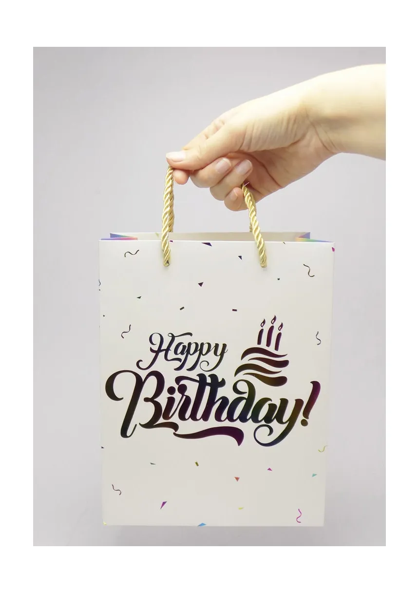 KESA UKRASNA M 18x23x10 OP1722 HAPPY BIRTHDAY HOLOGRAM WY
