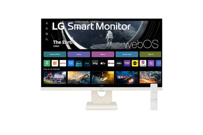 LG 27" IPS FHD 1920x1080@100Hz Smart Monitor with webOS, 16:9, 1300:1, 250cd/m², 5ms, 178º/178º, HDR 10, 2 HDMI, 2 USB-A, 5Wx2, VESA 100x100mm, Tilt, White, 3yw