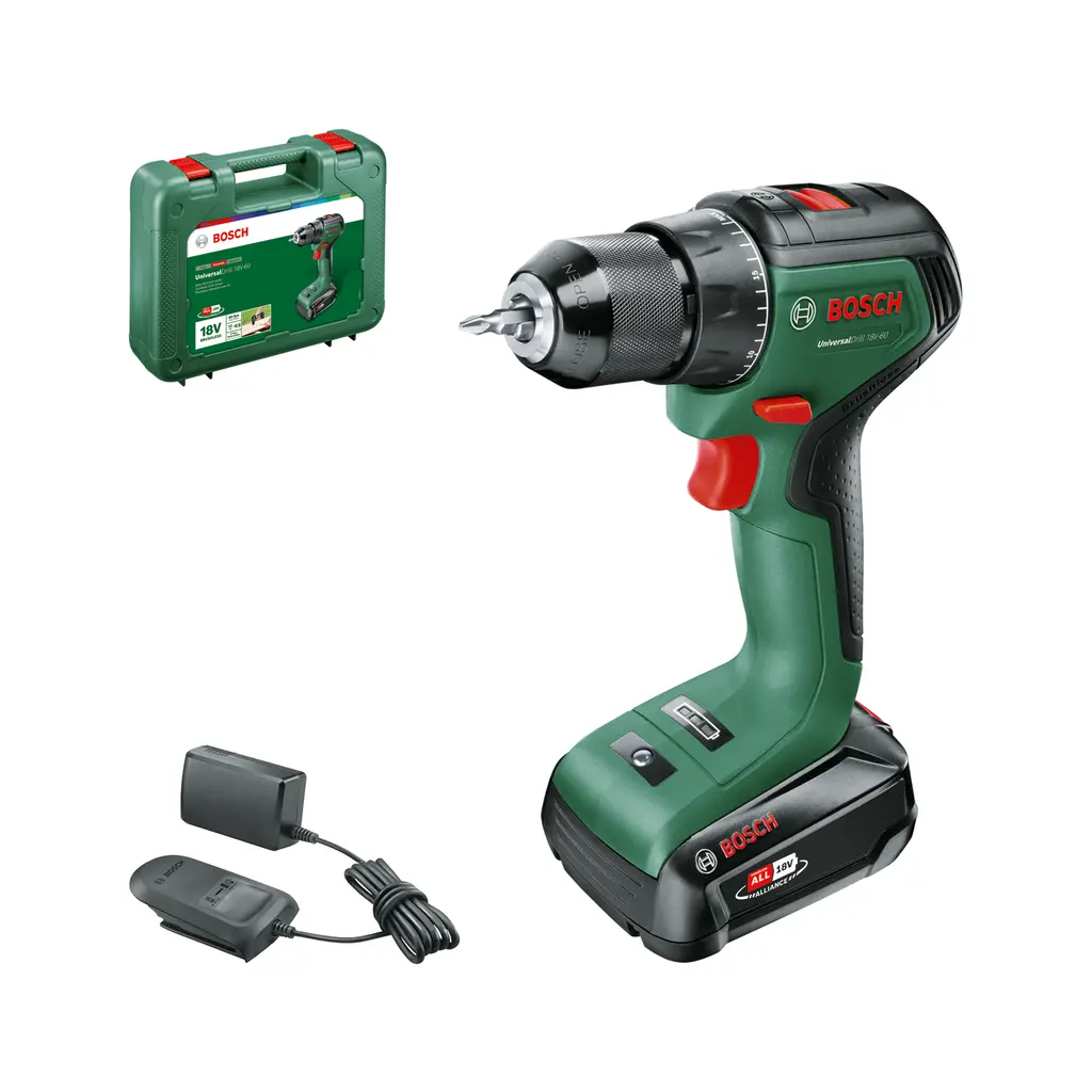 Bosch Aku bušilica odvrtač Universal Drill 18V, 1x 2.0Ah, 06039D7001