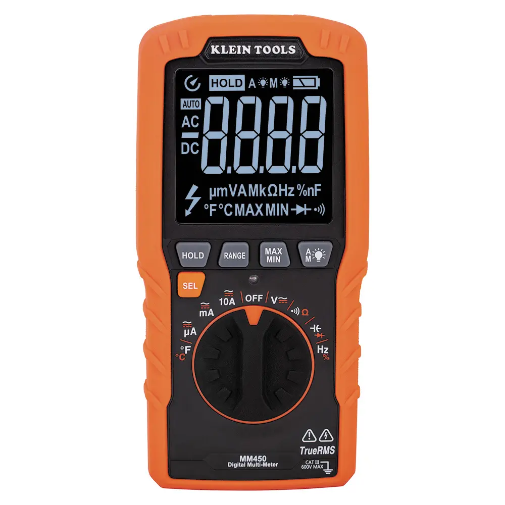Klein Tools MM450 slim digitalni multimetar (TRMS, auto-range, 600 V)