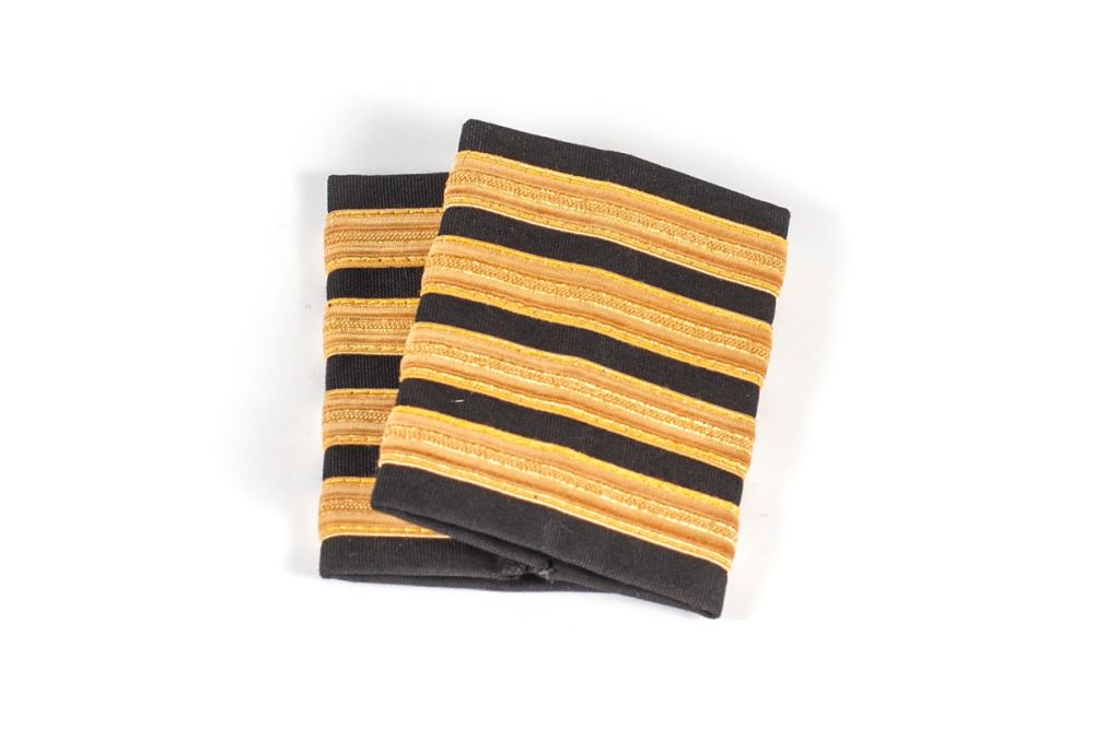 4 Bar Gold Pilot Epaulettes - E4BG