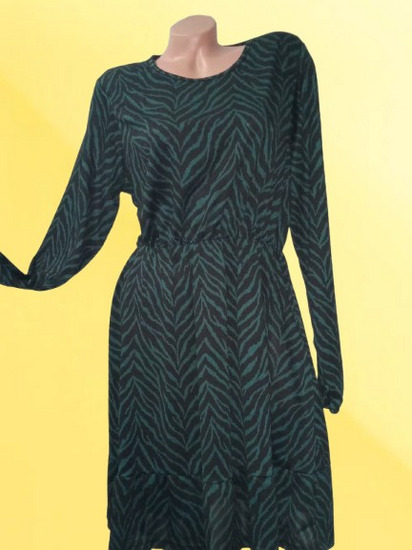 ❤️NOVO❤️CRNO ZELENA HALJINA-L-40