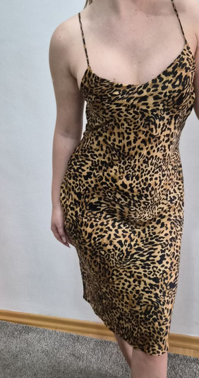 Leopard midi haljina Bershka