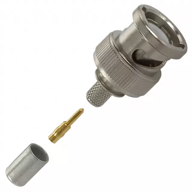 Amphenol - 225395-1 - BNC Plug - MALE - DUAL CRIMP - RG58,A,