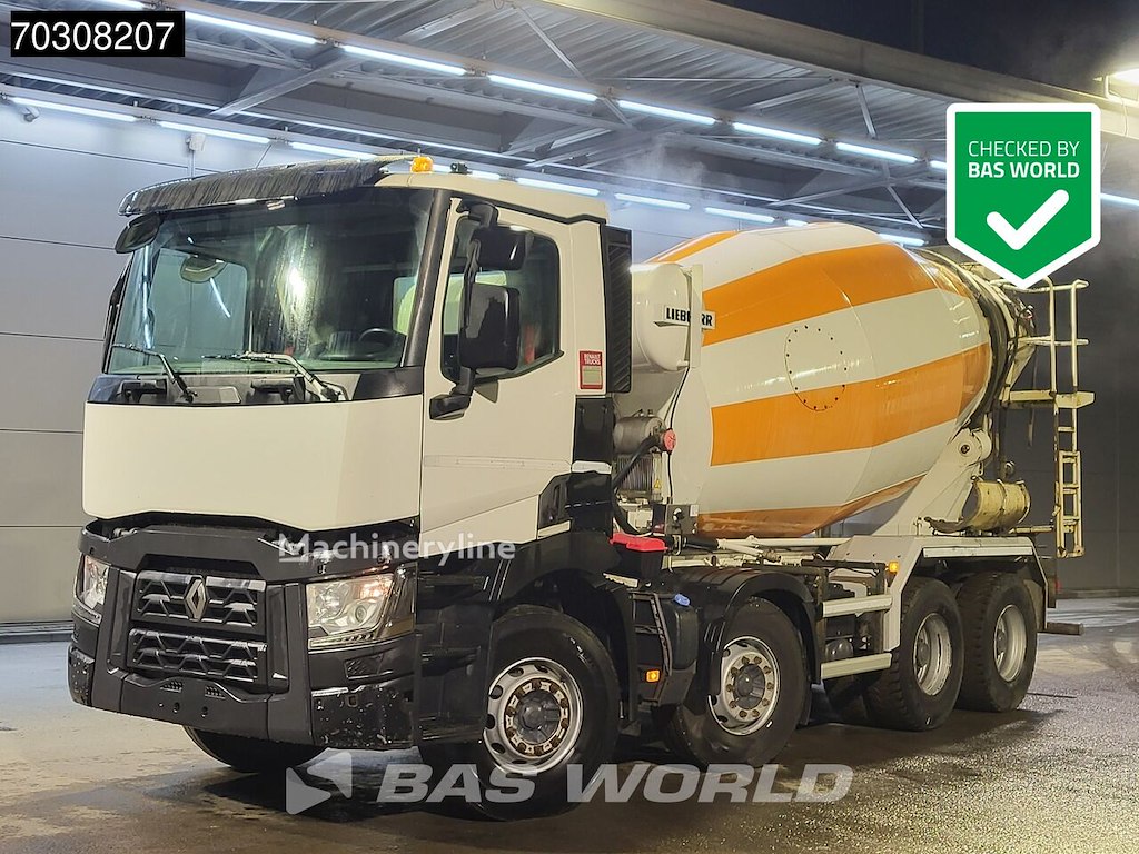 Renault C 380 T 8X4 9m3 Liebherr 904 FL mixer Steelsuspension Big-Axle A kamion s mešalicom za beton