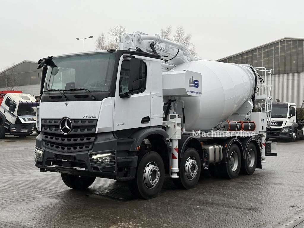 Mercedes-Benz AROCS 4146 8x4 EURO6 POMPOGRUSZKA SERMAC 4Z28 kamion s mešalicom za beton