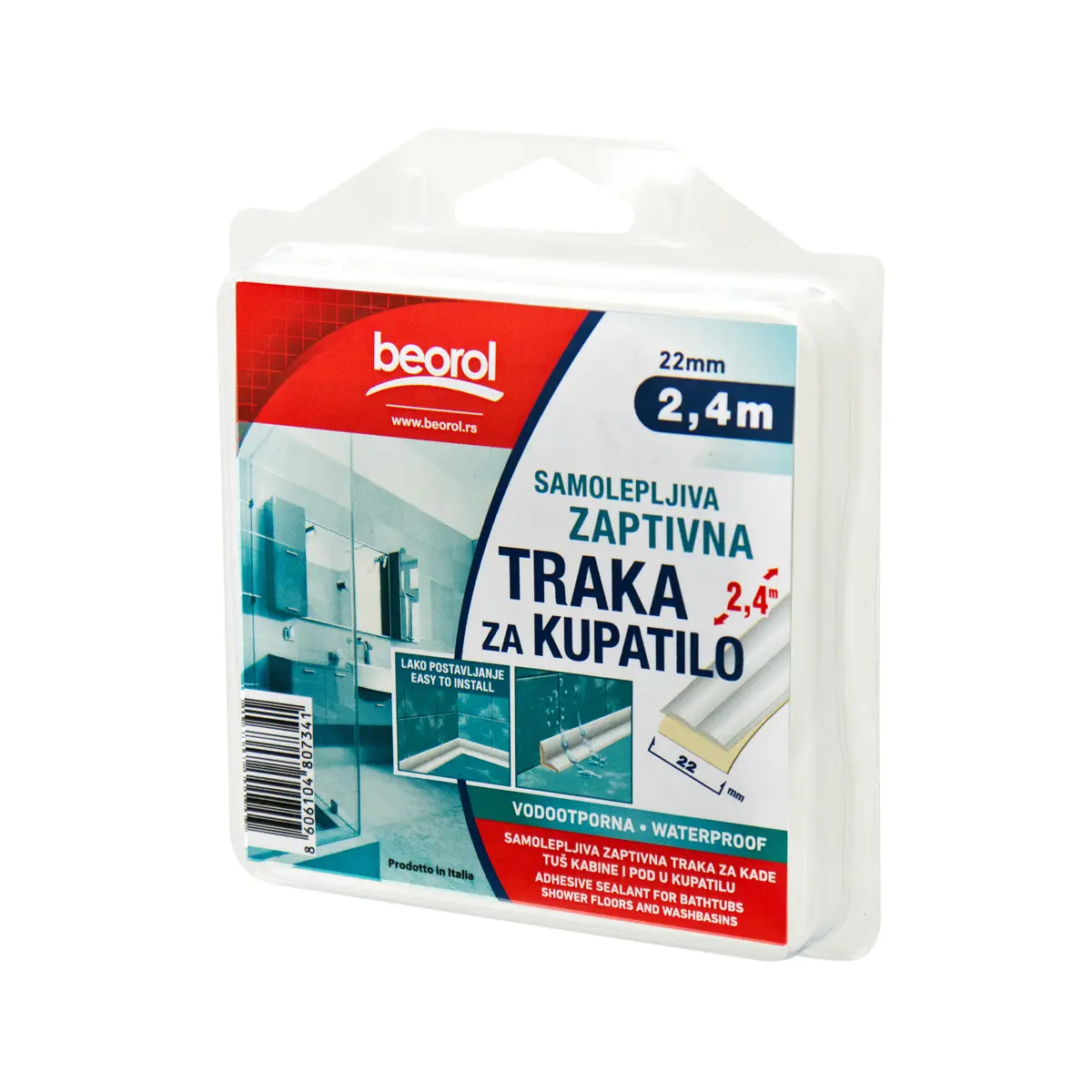 BEOROL Samolepljiva zaptivna traka za kupatilo 22mm x 2.4m