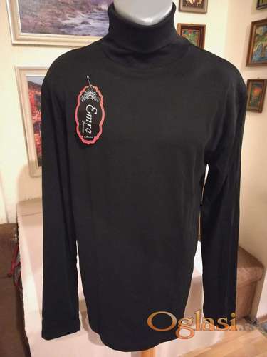 Nova muska pamucna rolka Emre u velikom broju 3XL Crna Novo