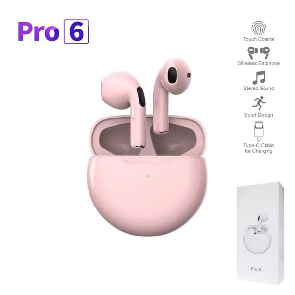 Bluetooth slusalice AirPhones Pro 6 HQ roze