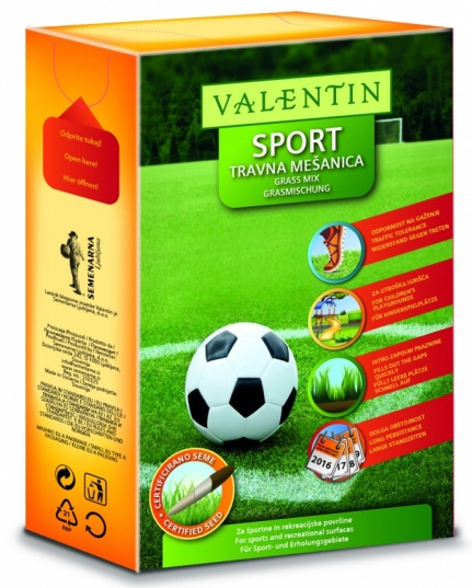 Seme za travu Valentin Sport 1kg - za sportske terene i terene za rekreaciju