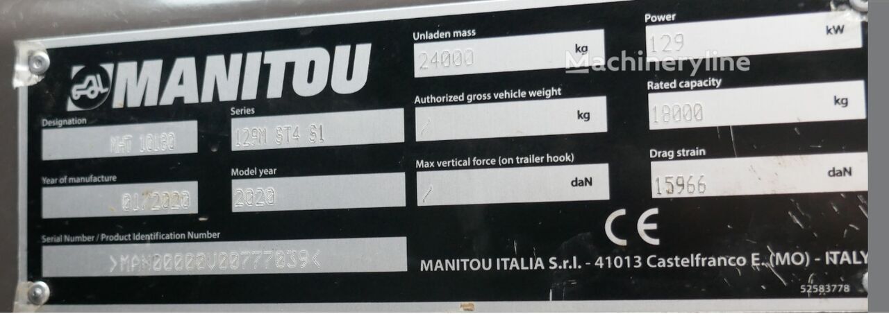 Manitou MT 10180 teleskopski prednji utovarivač