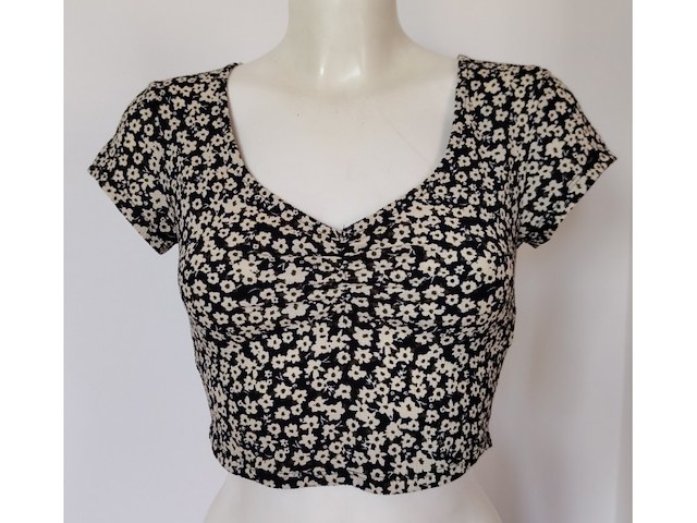 CROP MAJICA CVETNOG DEZENA S
