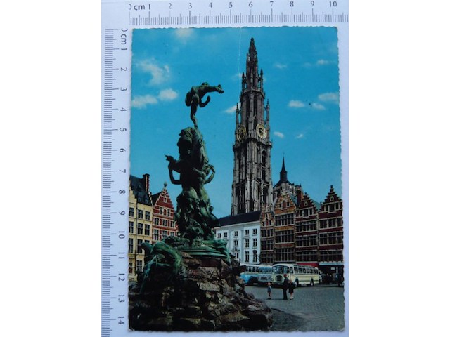 Antwerpen, Antwerp - Market Square, Brabo and Cathedral