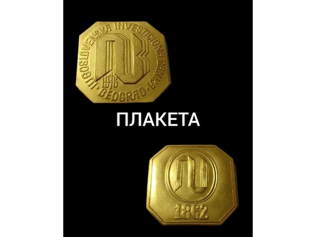 Plaketa Investbanka 1946 - 1976