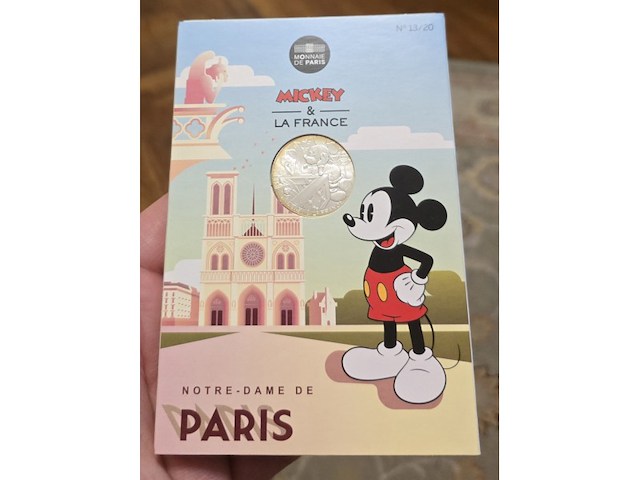 Srebrnjak 10 Euro, Miki Maus - Notre-Dame de Paris
