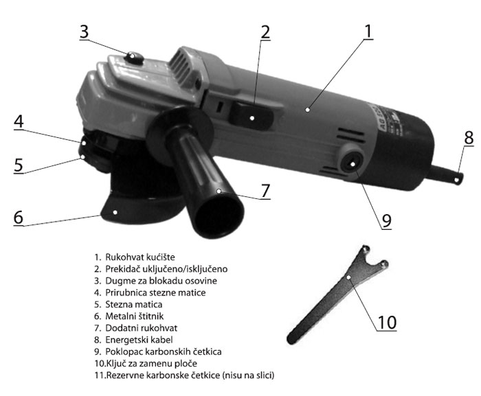Brusilica ugaona AG500-115 120400040
