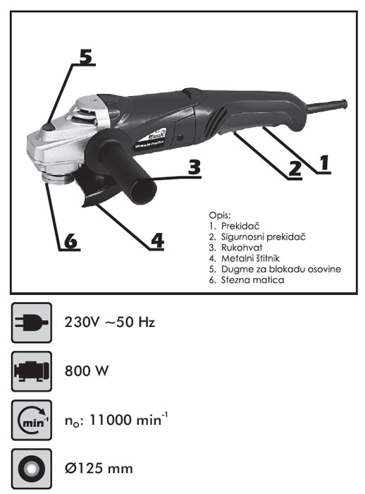 Brusilica ugaona WWS800 72080000