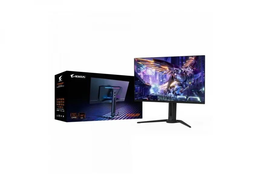 Gigabyte 31.5" 240Hz UHD 3840x2160, OLED, ClearMR 13000, 1x Displayport 2.1 (UHBR 20) Top-Tier Bandwidth, 1x mini DP 2.1 (UHBR 20), OLED Care AI-Based Protection, KVM