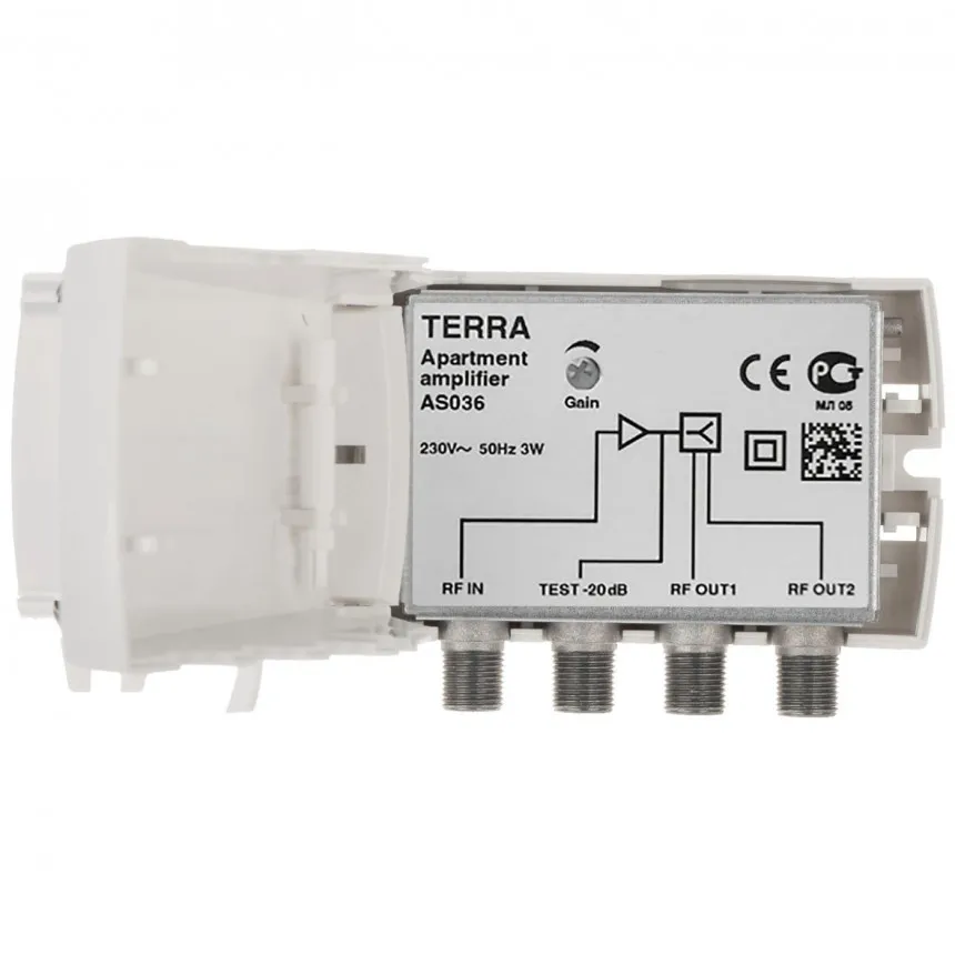 Terra Electronic Pojačavač , dva izlaza, 47- 862 MHz, 23dB - AS036