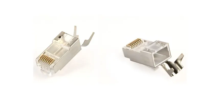 LC-PTF7-01/100 Gembird Zasticeni modularni CAT7 prolazni utikac 15u pozlacen, FTP, SFTP, 100 kom.