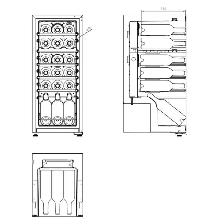 CAVIN NC-18B vitrina za vino