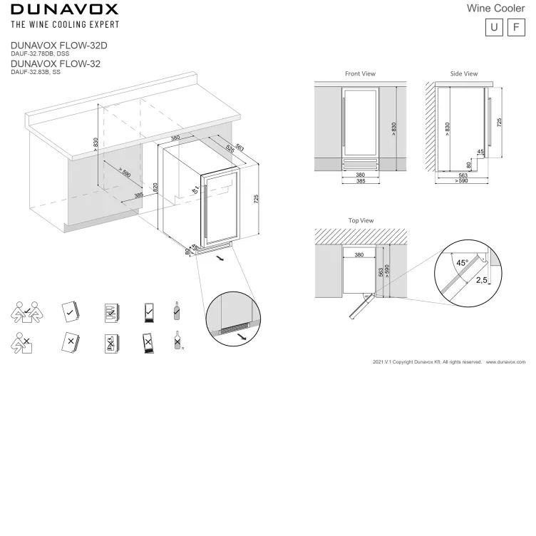 DUNAVOX DAUF-32.78DB vinska vitrina