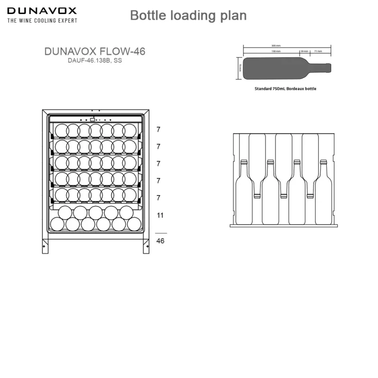 DUNAVOX DAUF-46.138B vinska vitrina