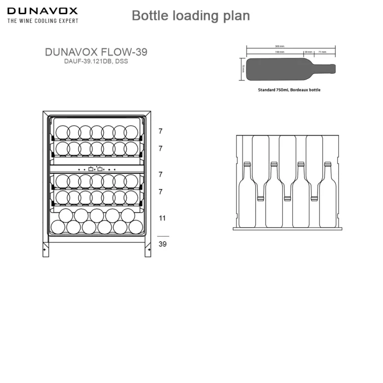 DUNAVOX DAUF-39.121DB vinska vitrina