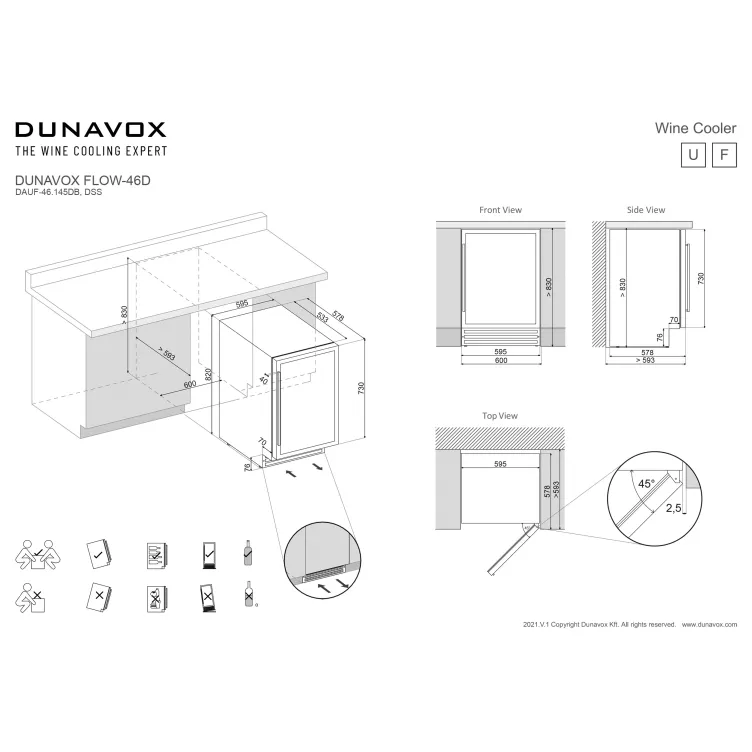 DUNAVOX DAUF-46.145DB vinska vitrina
