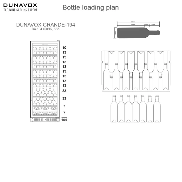 DUNAVOX DX-194.490BK vinska vitrina