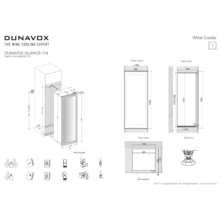 DUNAVOX DAVG-114.288DOP.TO vinska vitrina