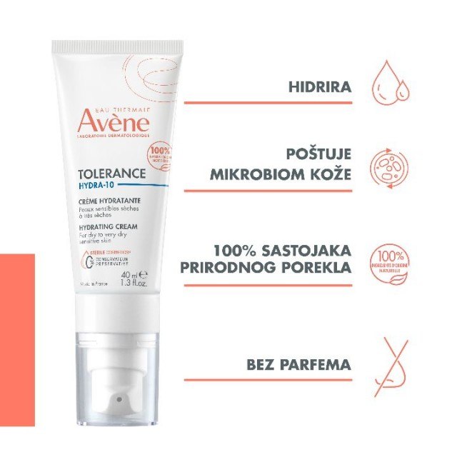 Avene Tolerance Hydra-10 krema 40 ml