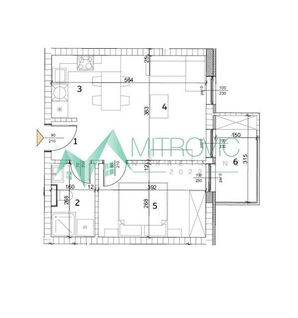 Jednoiposoban stan na prodaju, 40m2, 112.250€