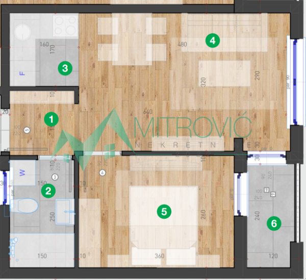 Dvosoban stan na prodaju, 35m2, 101.900€