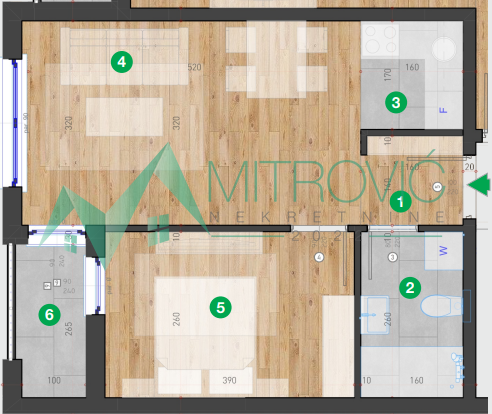 Dvosoban stan na prodaju, 37m2, 108.800€