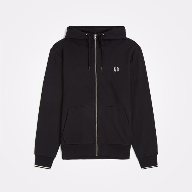 Fred Perry Hooded Zip Through Sweatshirt