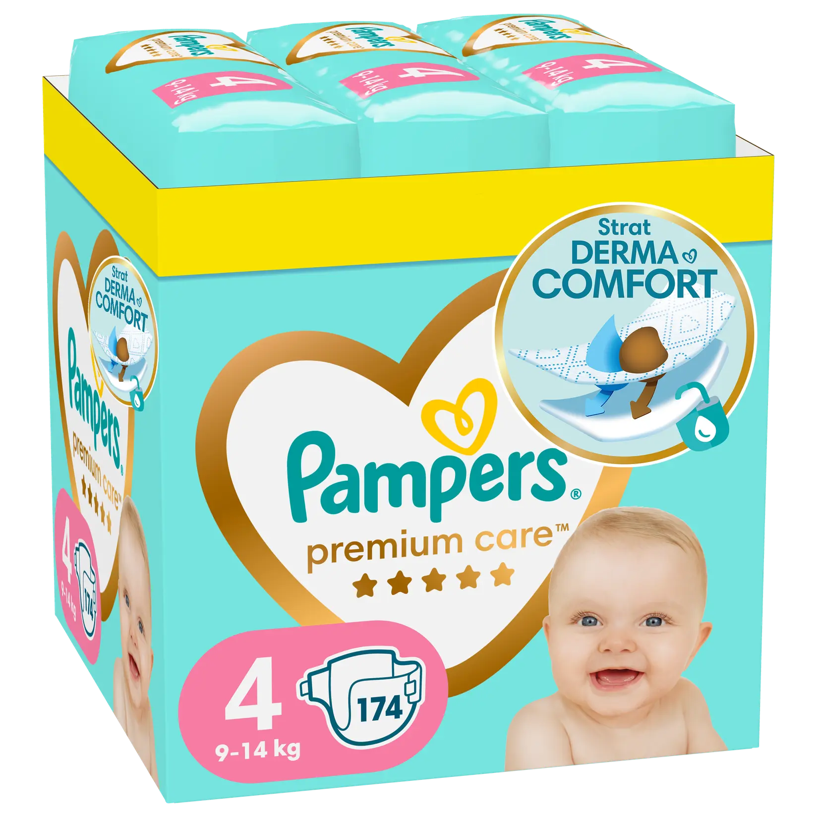 Pampers Pelene Premium Care 4, Monthly, 9-14 kg, 174/1