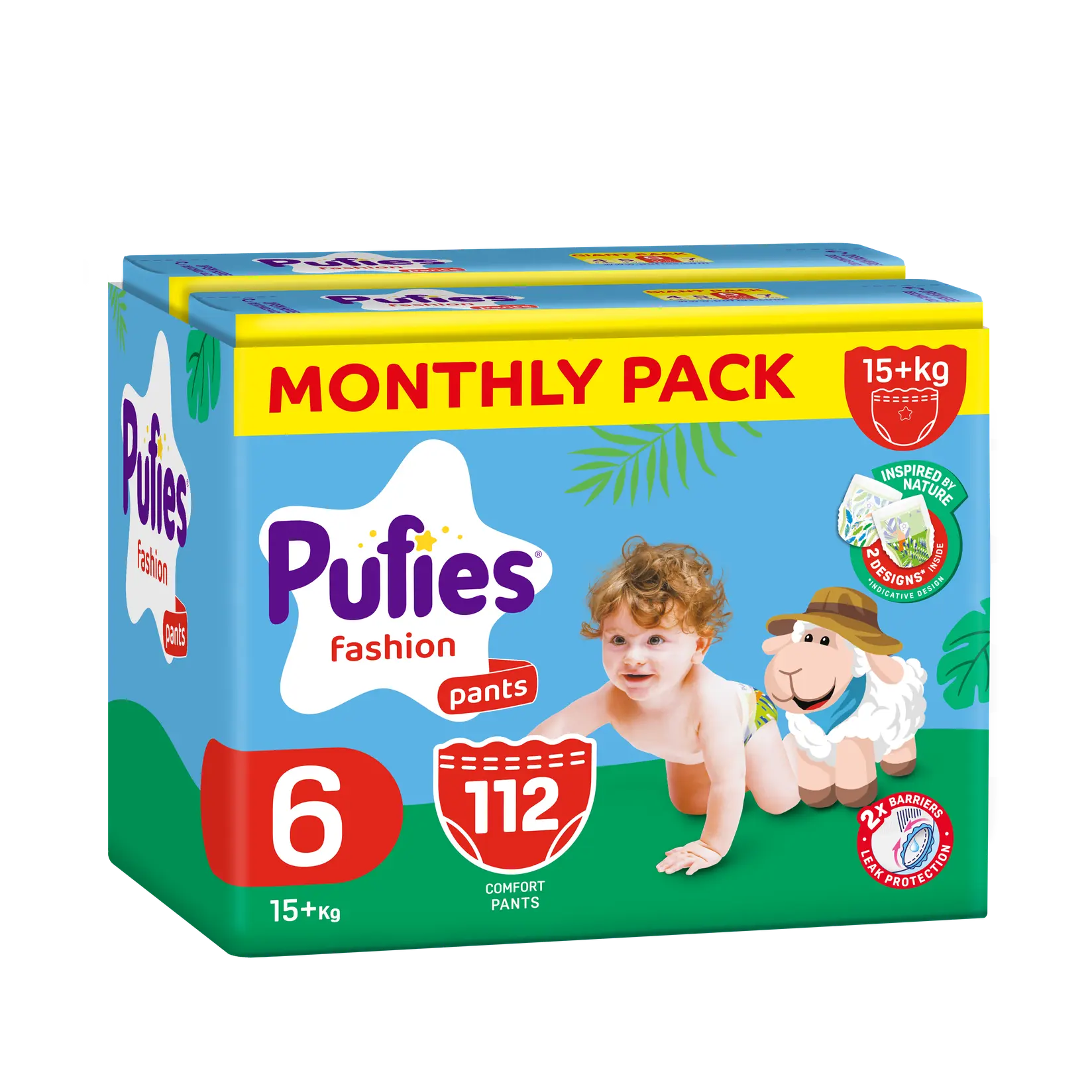 Pufies Monthly pelene Pants 6, 15kg+, 112 komada
