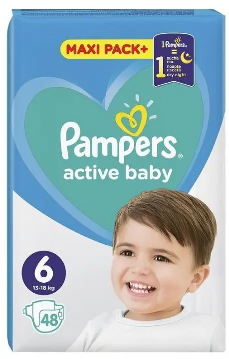 Pampers Pelene Active Baby 6, 15+kg, 48/1
