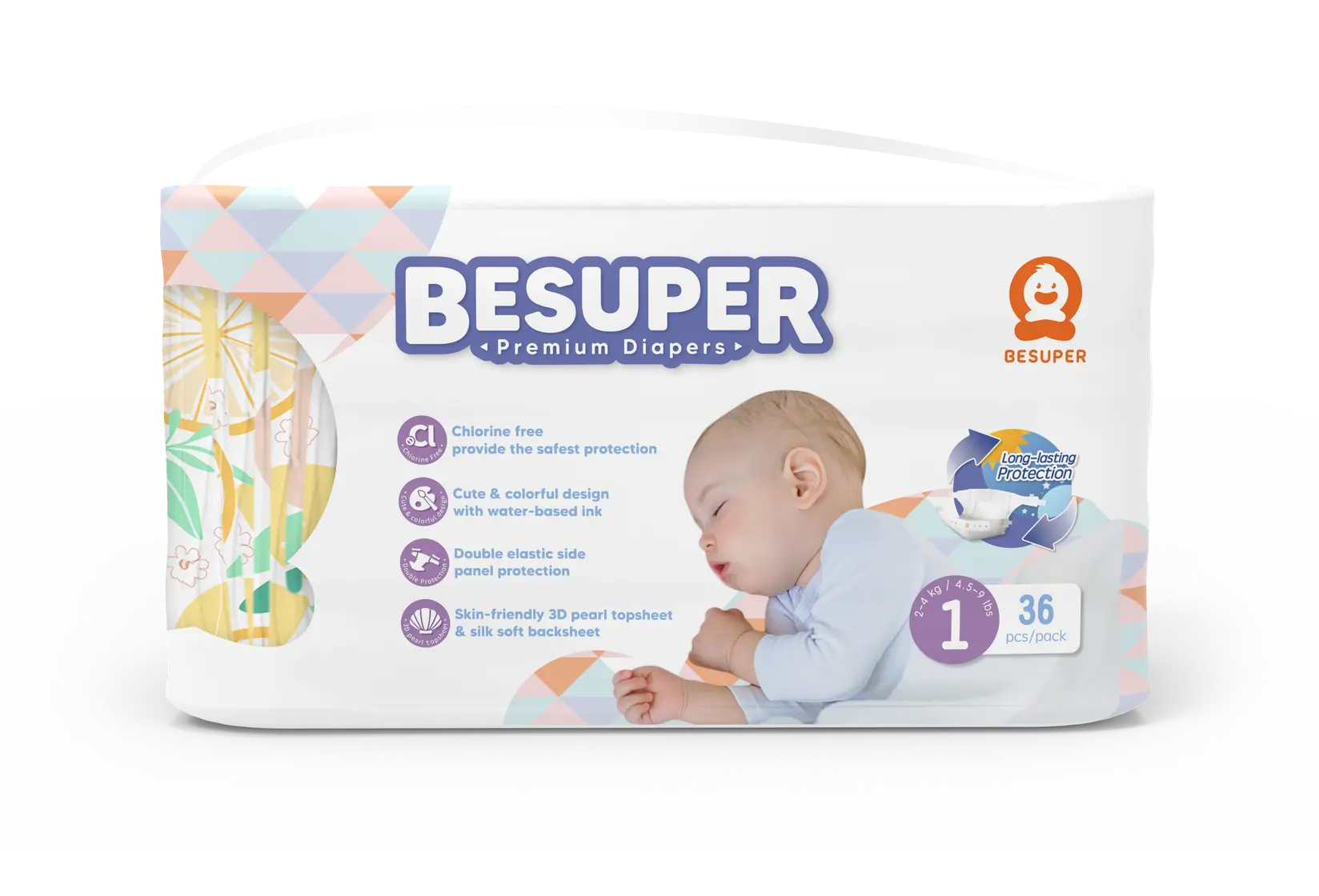 BeSuper Pelene Premium 1, NB, 2-4 kg, 36/1