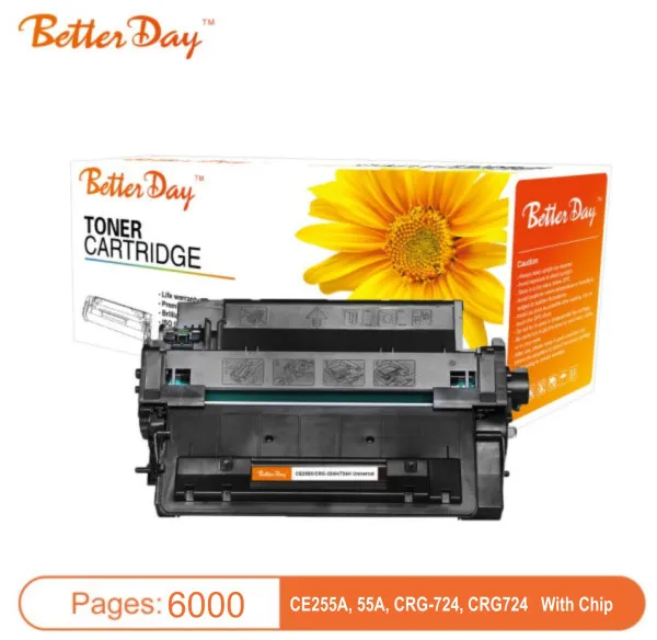 Toner BetterDay P3015 CE255A, 55A, CRG-724, CRG724 zam. kaseta za HP/Canon 6k (sa cipom)