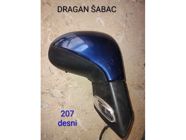 PEUGEOT 207 retrovizor desni teget