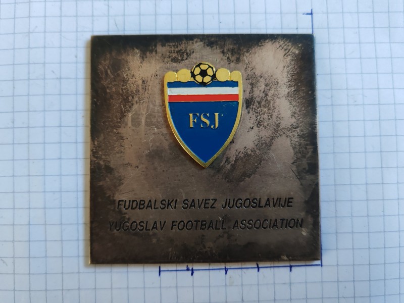 PLAKETA FUDBALSKI SAVEZ JUGOSLAVIJE FSJ