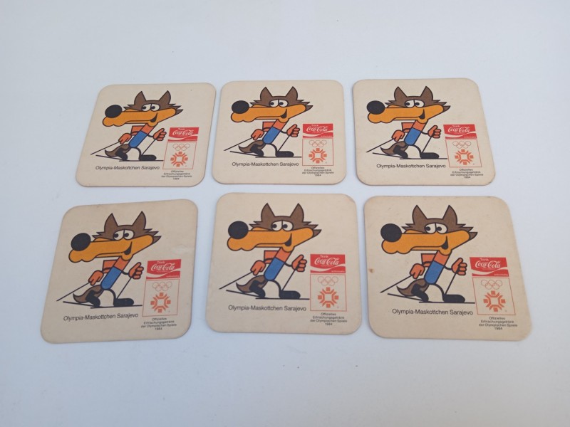 VUCKO SARAJEVO 84 PODMETACI ZA CASE x6