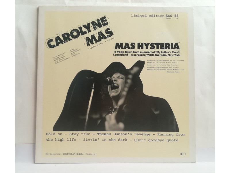 Carolyne Mas – Mas Hysteria LP