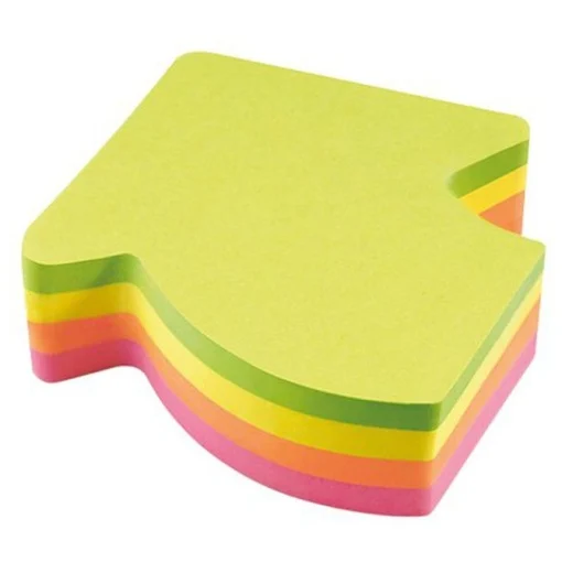 Blok samolepljiv oblik 70x70mm 200L Strelica zakrivljena Info Notes neon